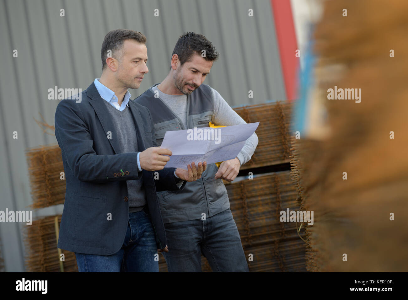 giving instructions to the worker Stock Photo - Alamy