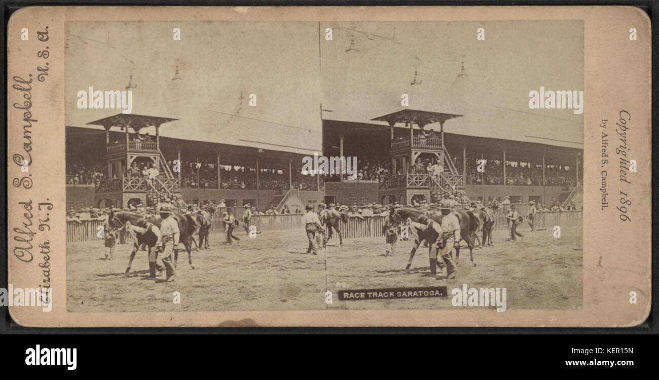 Race Track, Saratoga, by Alfred S. Campbell Stock Photo - Alamy