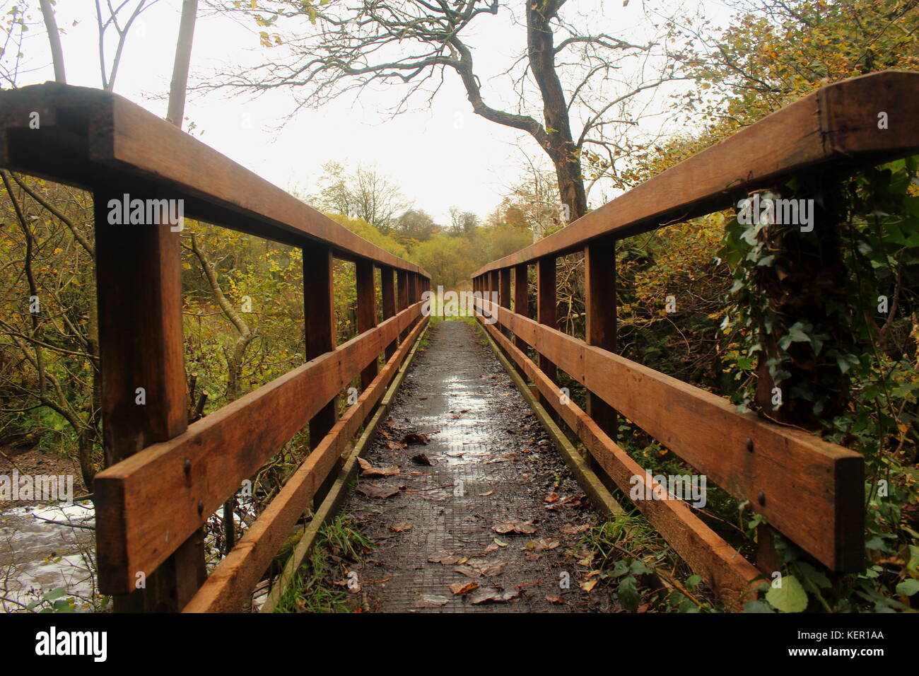 Lynn falls, on Lugton Water west of Dalry, North Ayrshire, Scotland ...