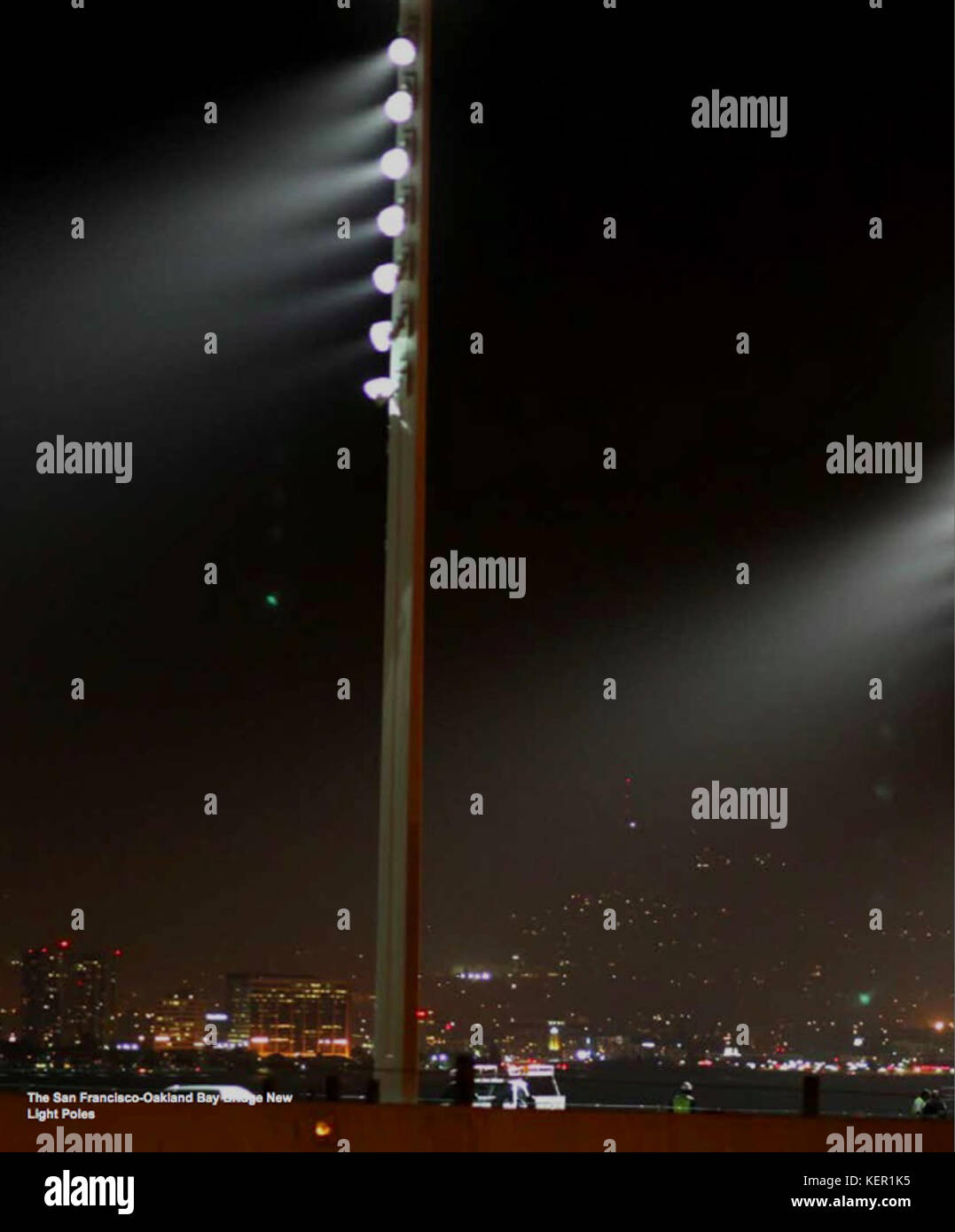 SFOBB ERP LightPoles 2012Q2 Rpt Stock Photo - Alamy