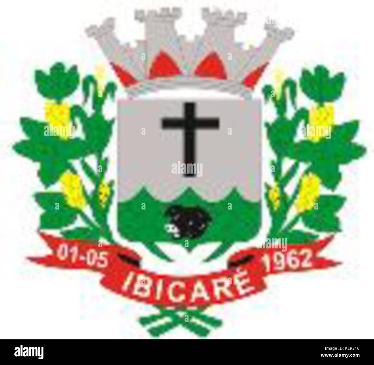This image showcases the emblem (Brasão) of Ibicaré, a municipality in ...