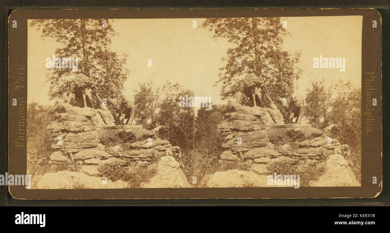 Statue of Wolves, near Memorial Hall, from Robert N. Dennis collection ...