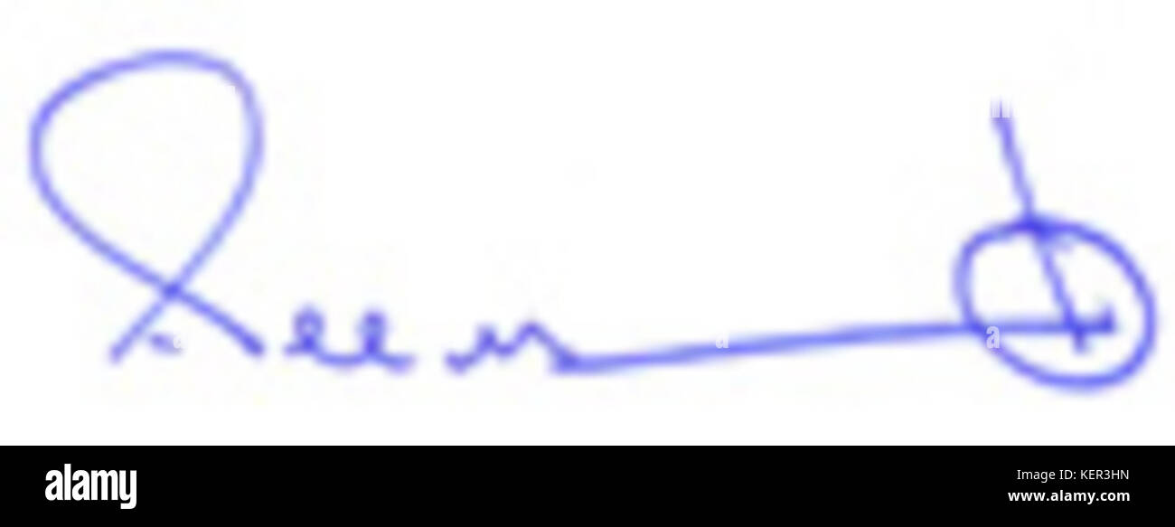 Abel Maldonado Signature Stock Photo - Alamy