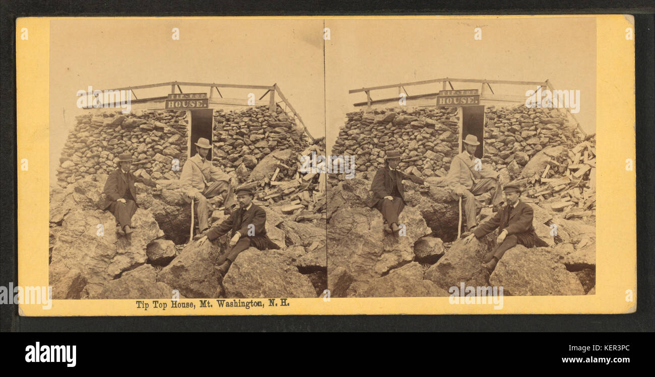 A photograph of the Tip Top House on Mount Washington, New Hampshire ...