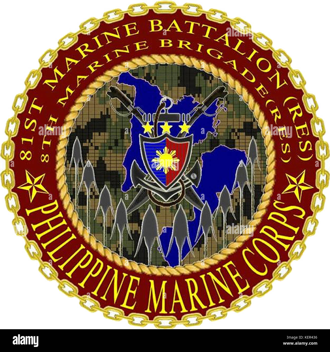 81st Marine Battalion (Reserve) Unit Seal Stock Photo - Alamy