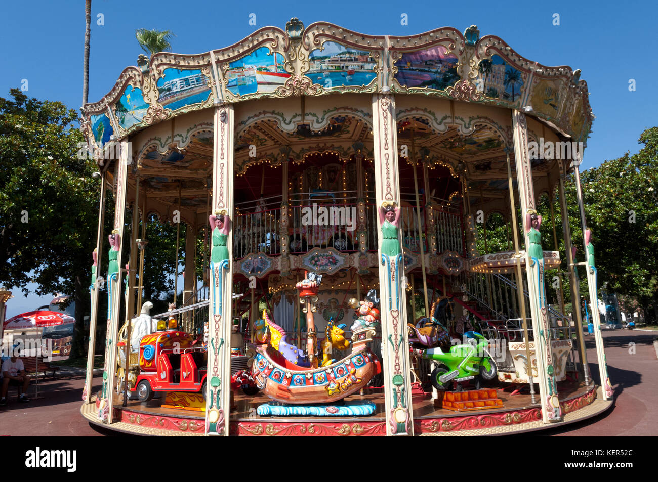 Beautiful Grand Carousel at la Croisette Stock Photo - Alamy