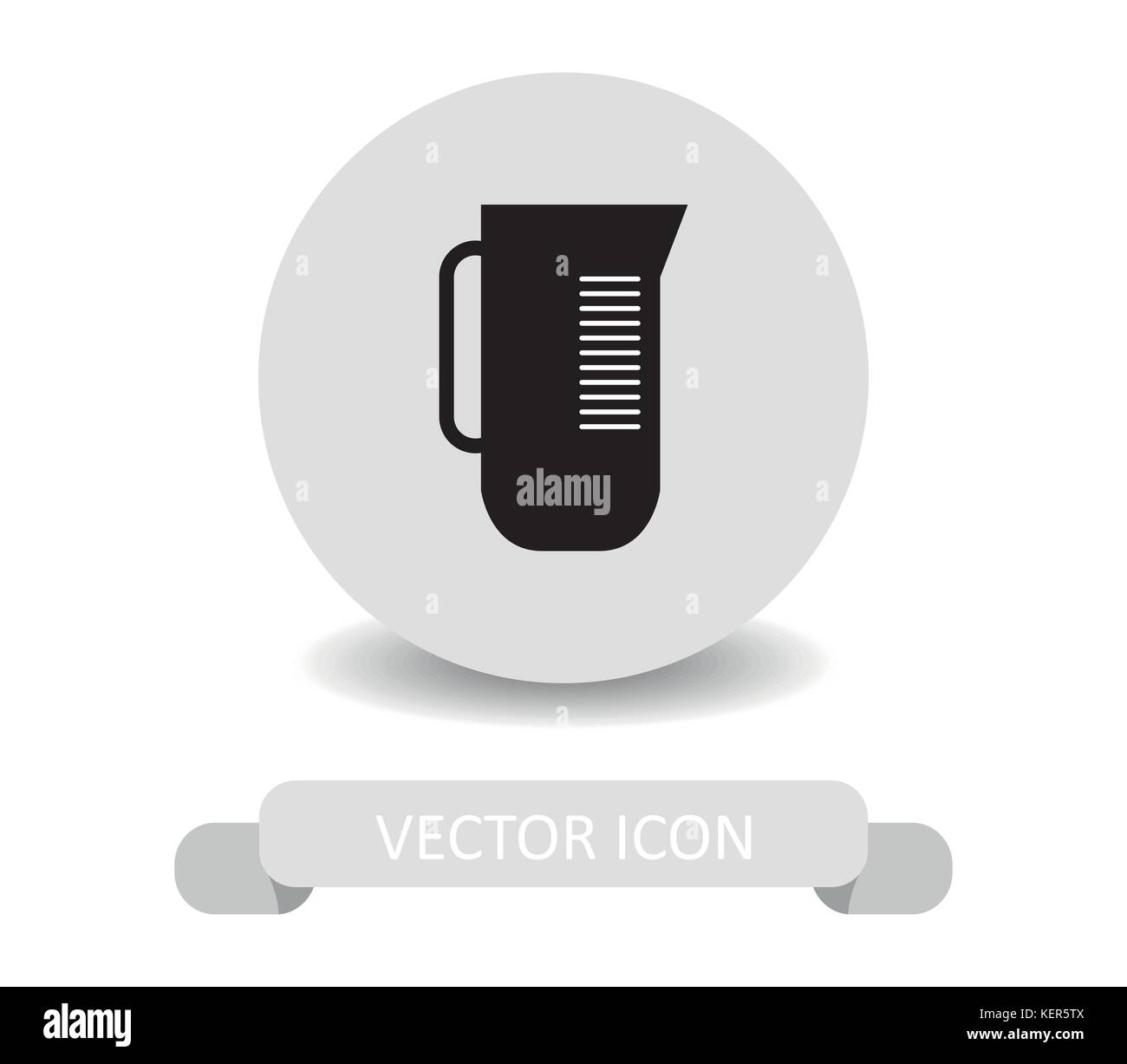 measuring cup on white background Stock Vector Image & Art - Alamy