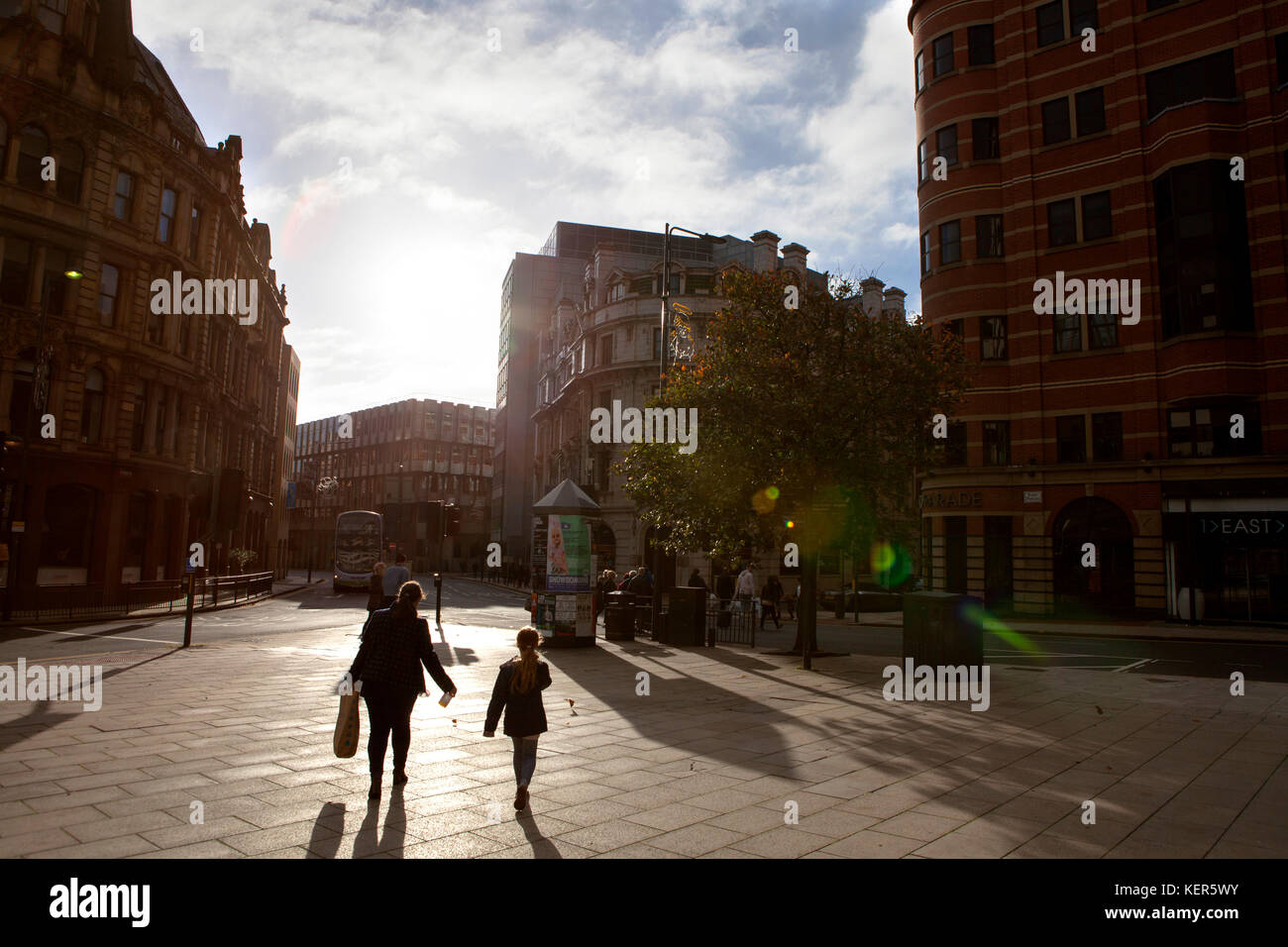 View onto East Parade in Leeds West Yorkshire, England Stock Photo - Alamy