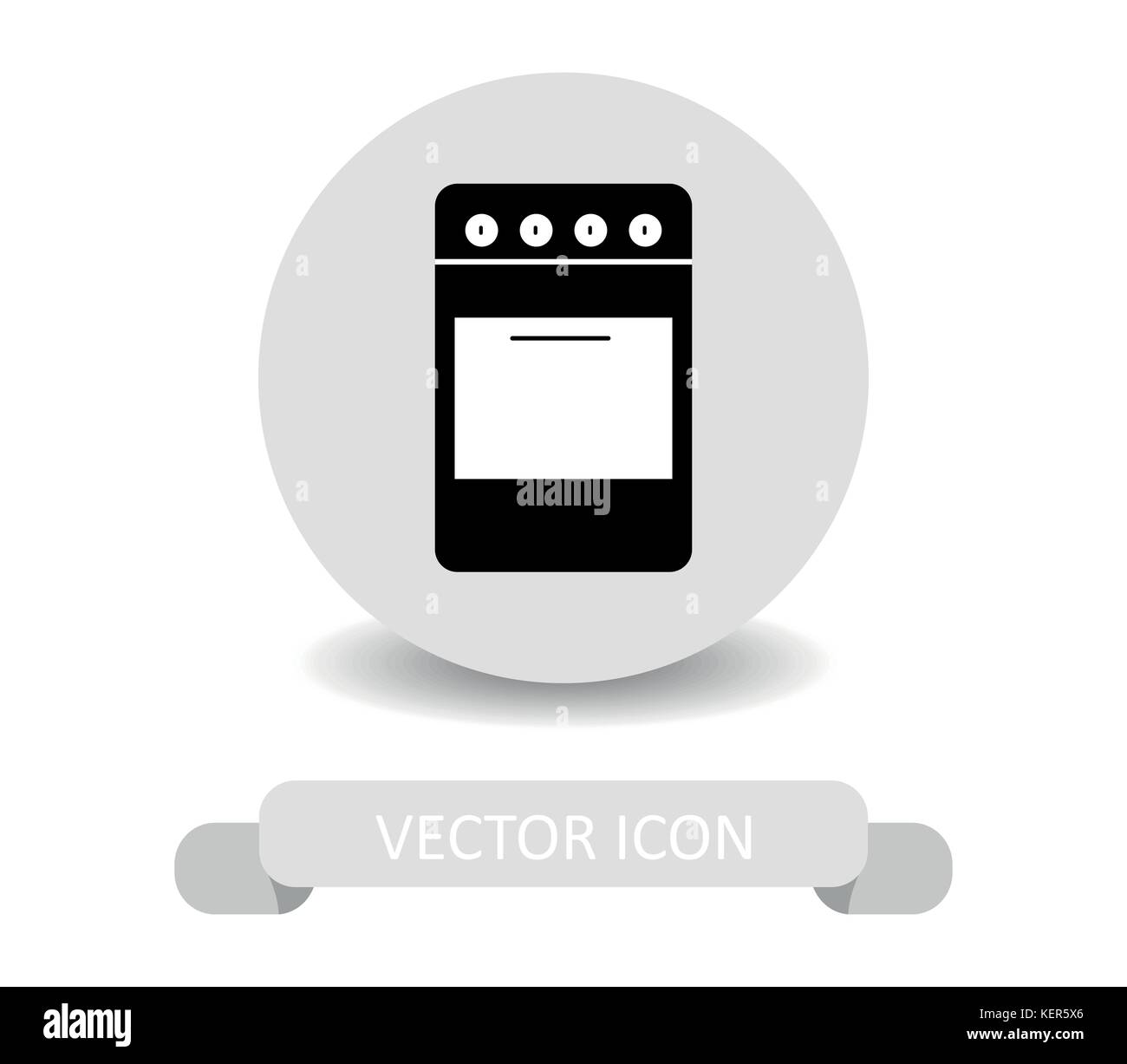 Hob icon on white Black and White Stock Photos & Images - Alamy