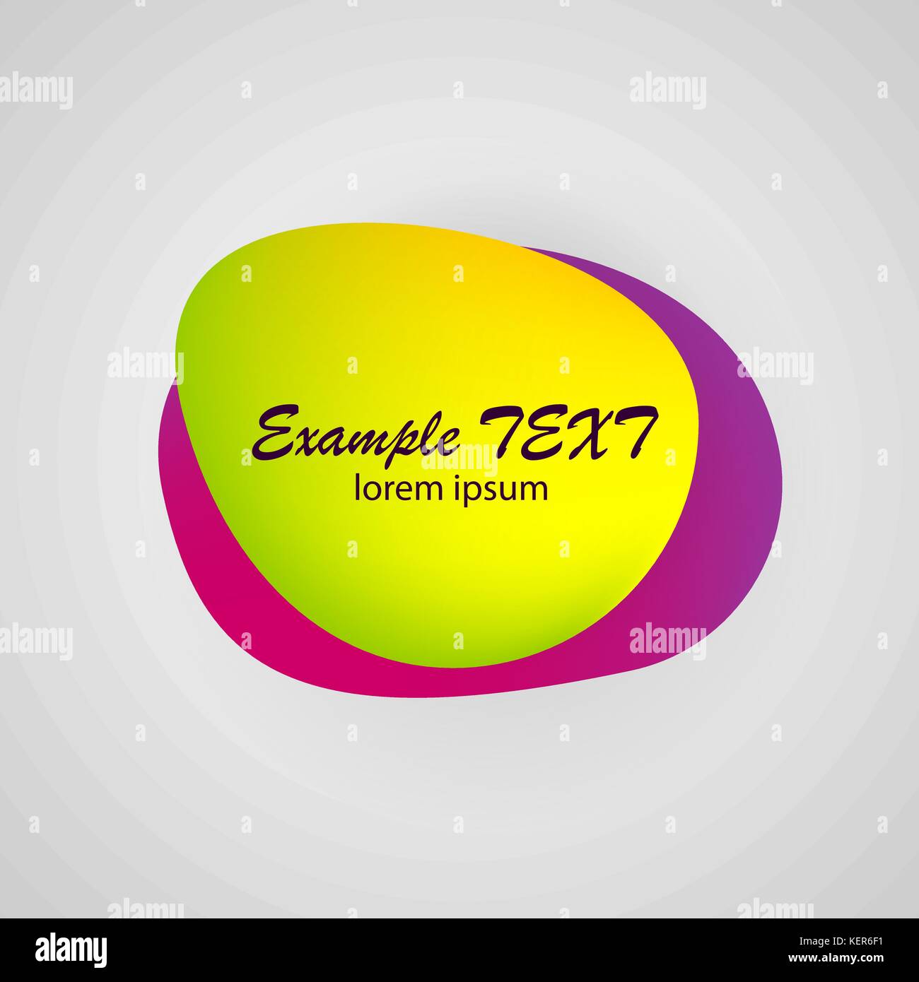 Futuristic abstract bubble gradient colored text label. 3d speech box ...