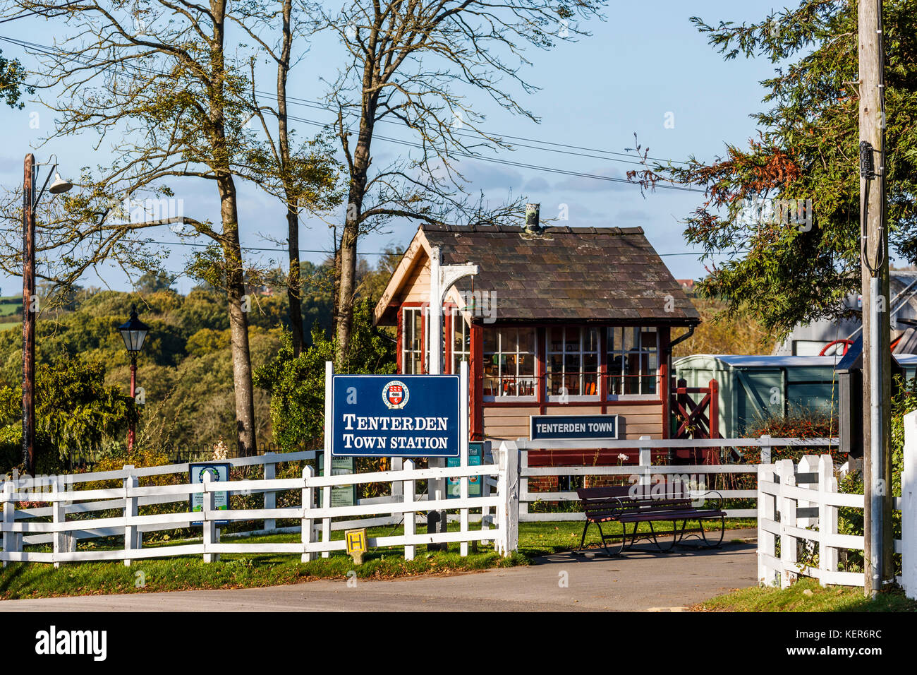 Kent & East Sussex Railway: Sign at the entrance to Tenterden's Steam ...