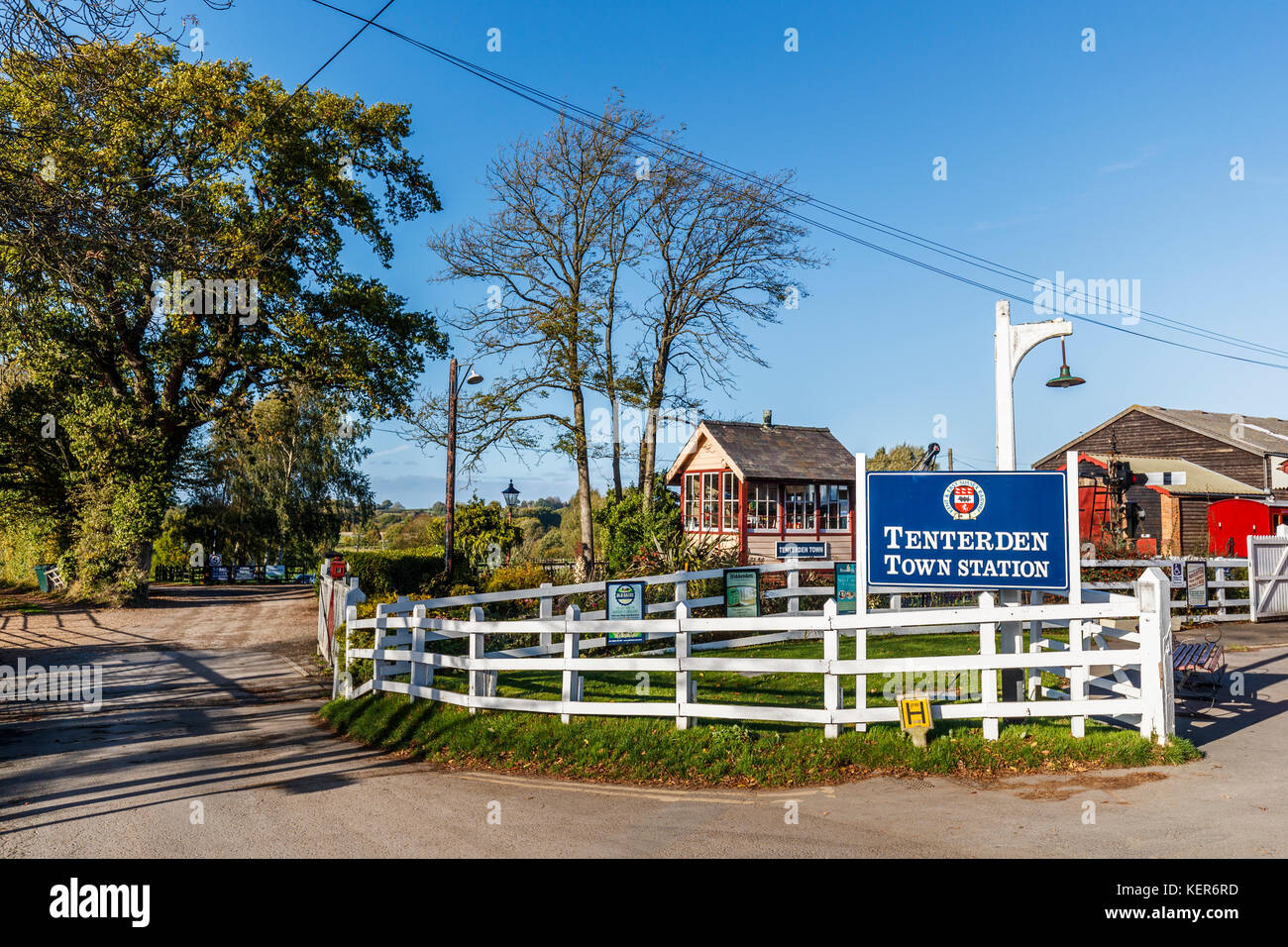 Kent & East Sussex Railway: Sign at the entrance to Tenterden's Steam ...