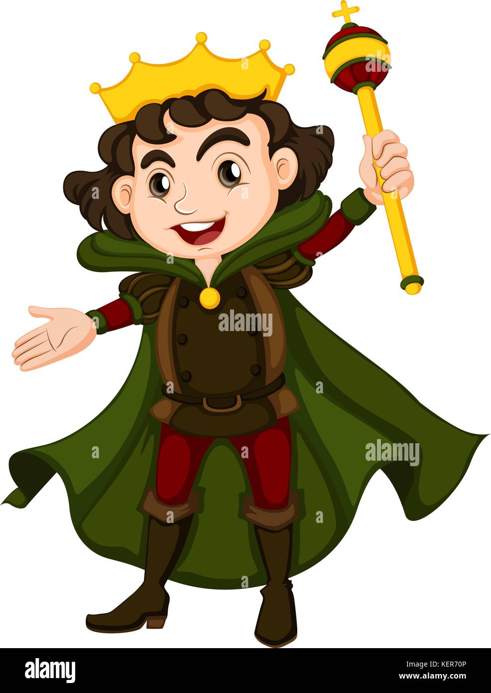 Happy prince young Stock Vector Images - Alamy