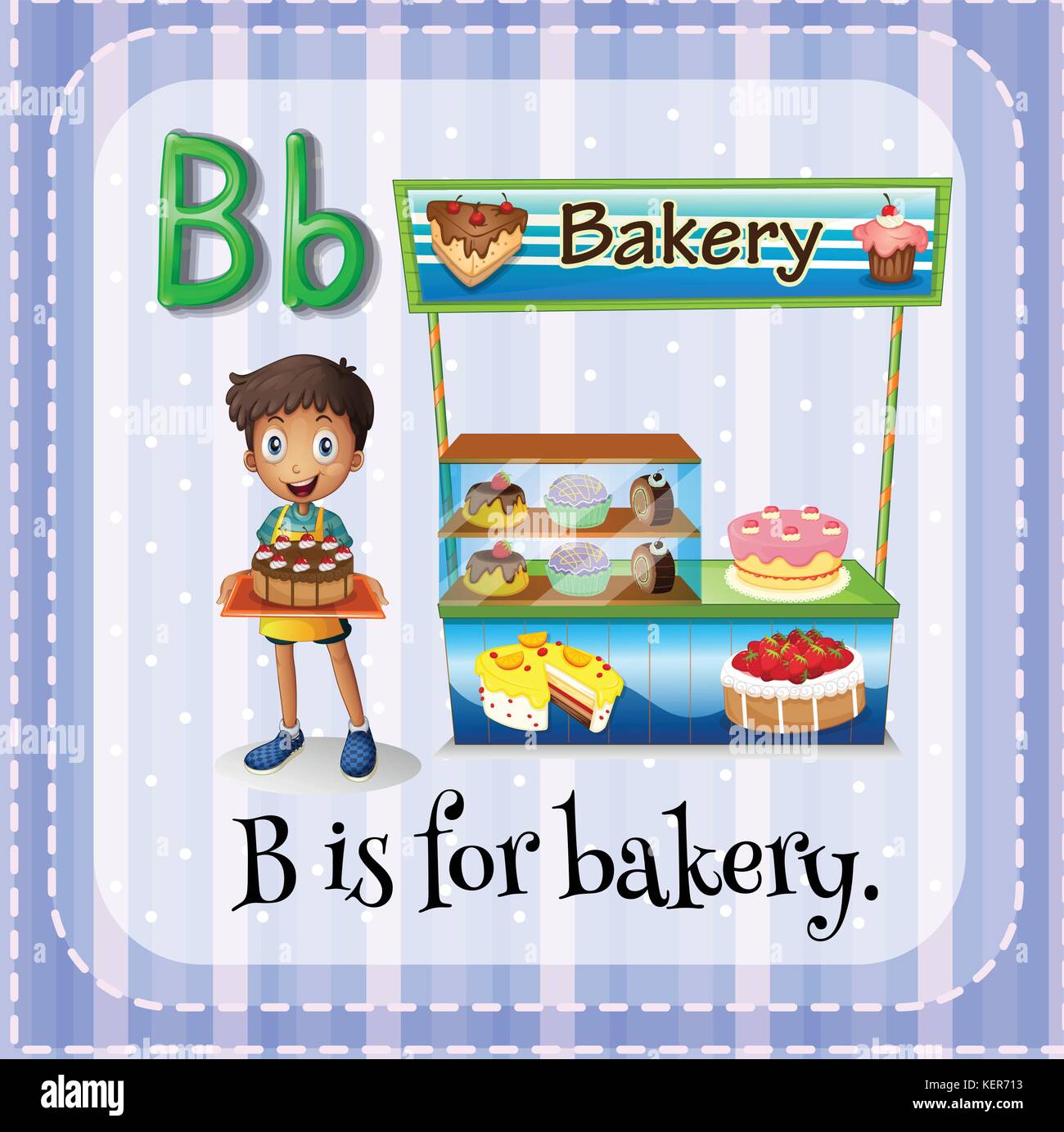 Illustration of a letter B is for bakery Stock Vector Image & Art - Alamy