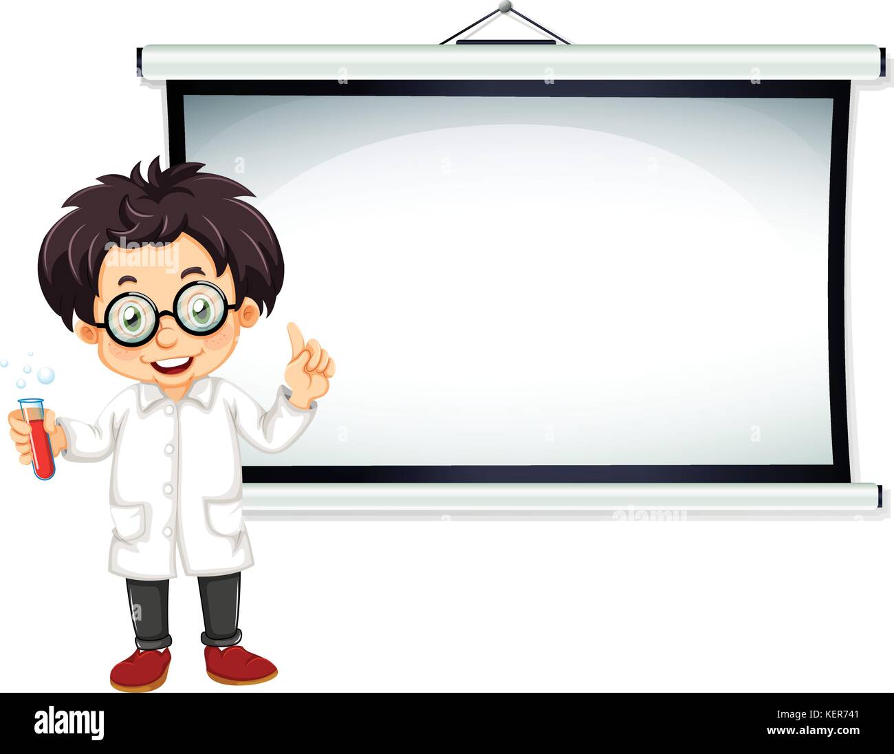Scientist screen Stock Vector Images - Alamy