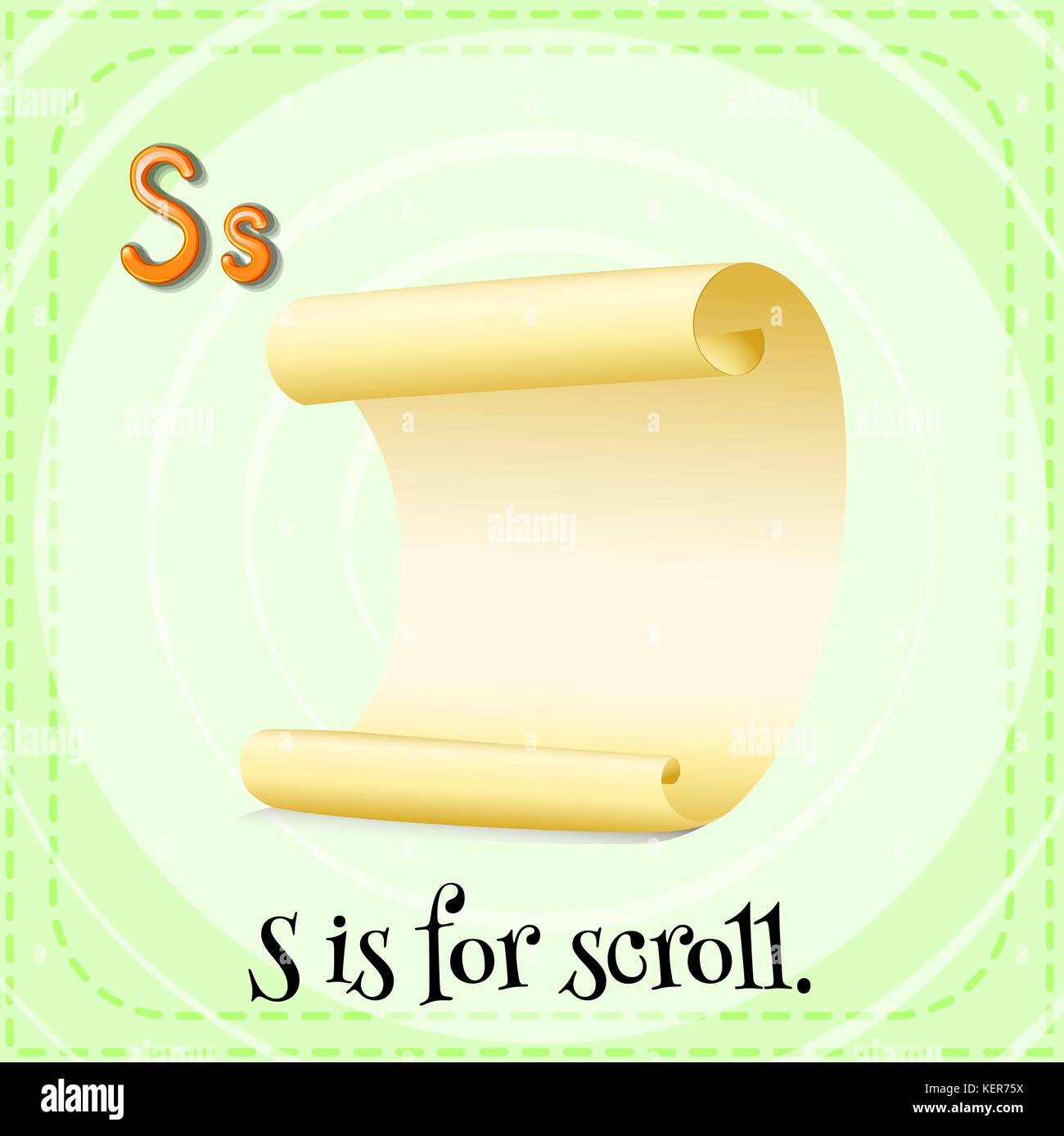 Illustration of a letter S is for scroll Stock Vector Image & Art - Alamy