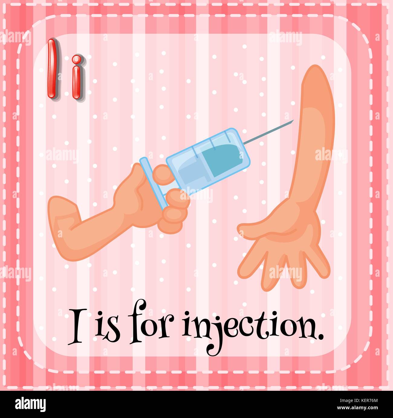 Illustration of a letter I is for injection Stock Vector Image & Art ...