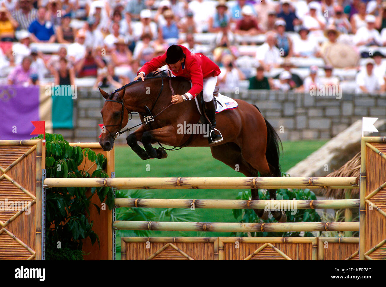The Olympic Games, Atlanta 1996, Michael Matz (USA) riding Rhum Stock ...