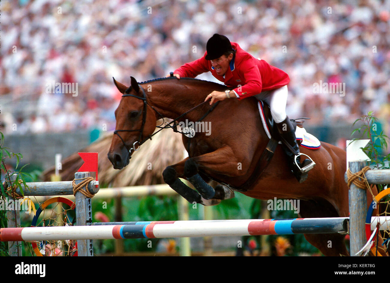The Olympic Games, Atlanta 1996, Michael Matz (USA) riding Rhum Stock ...