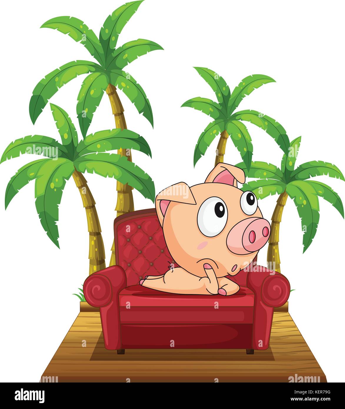 Pig Cartoon Sitting High Resolution Stock Photography and Images - Alamy