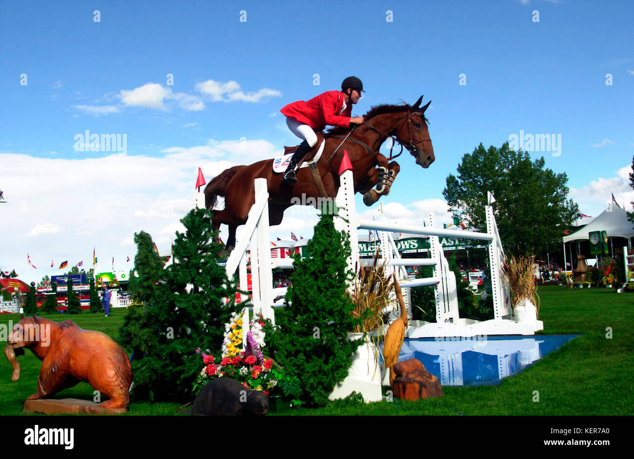 CSIO Masters, Spruce Meadows, September 2000, Ian Millar (CAN) riding ...