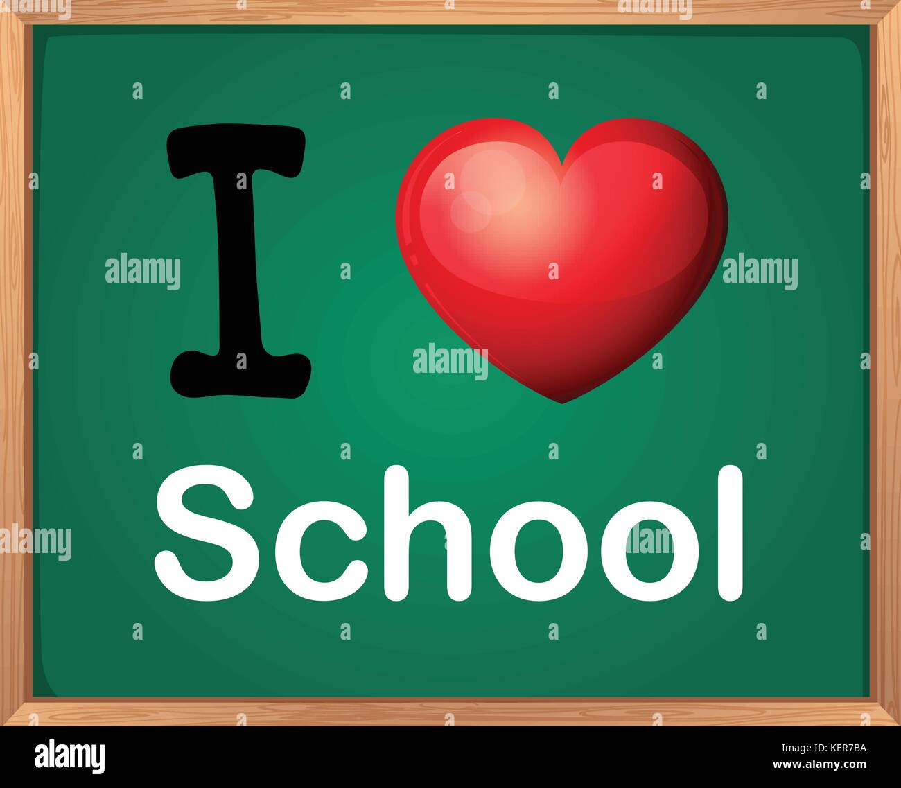 Illustration of i love school sign Stock Vector Image & Art - Alamy