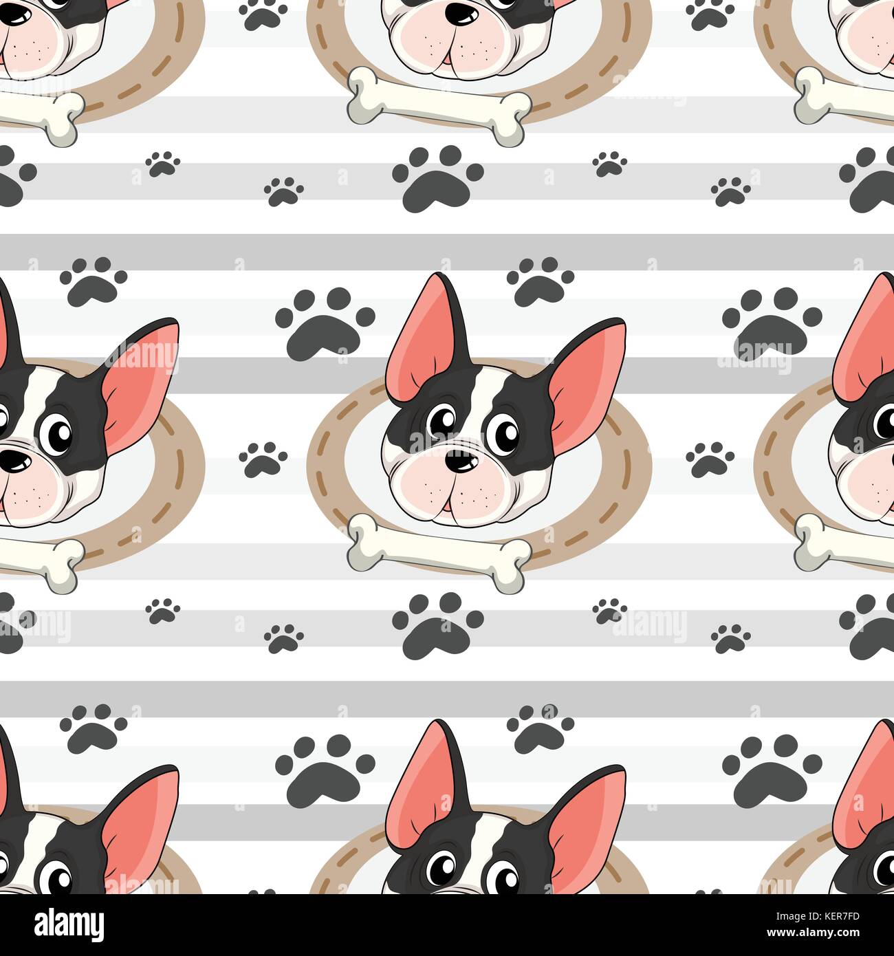 Wrapping paper with dogs and bones Stock Vector Image & Art - Alamy