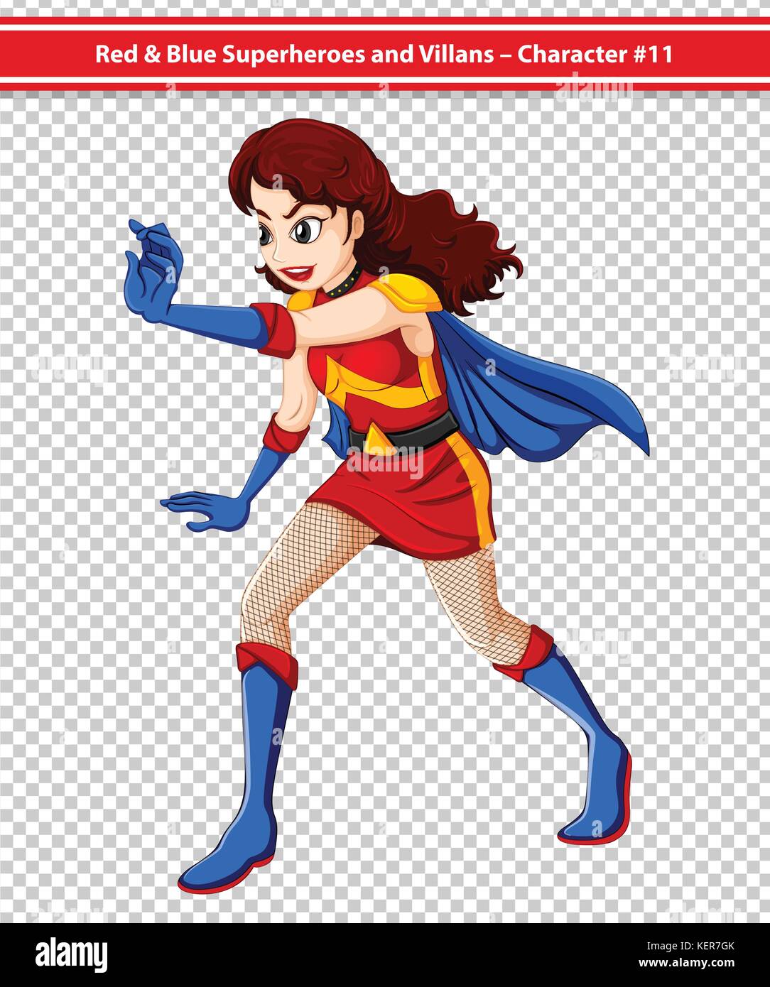 Illustration of a female superhero Stock Vector Image & Art - Alamy