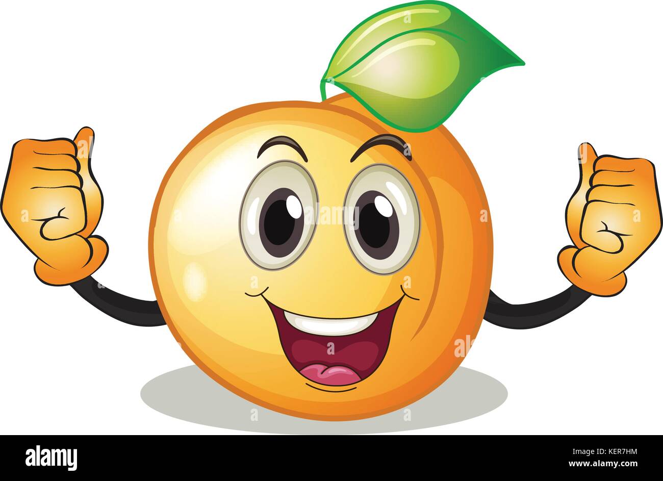 illustration of a peach with face Stock Vector Image & Art - Alamy