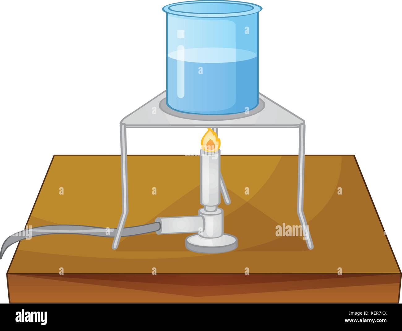 Illustration of a beaker and a burner Stock Vector Image & Art - Alamy