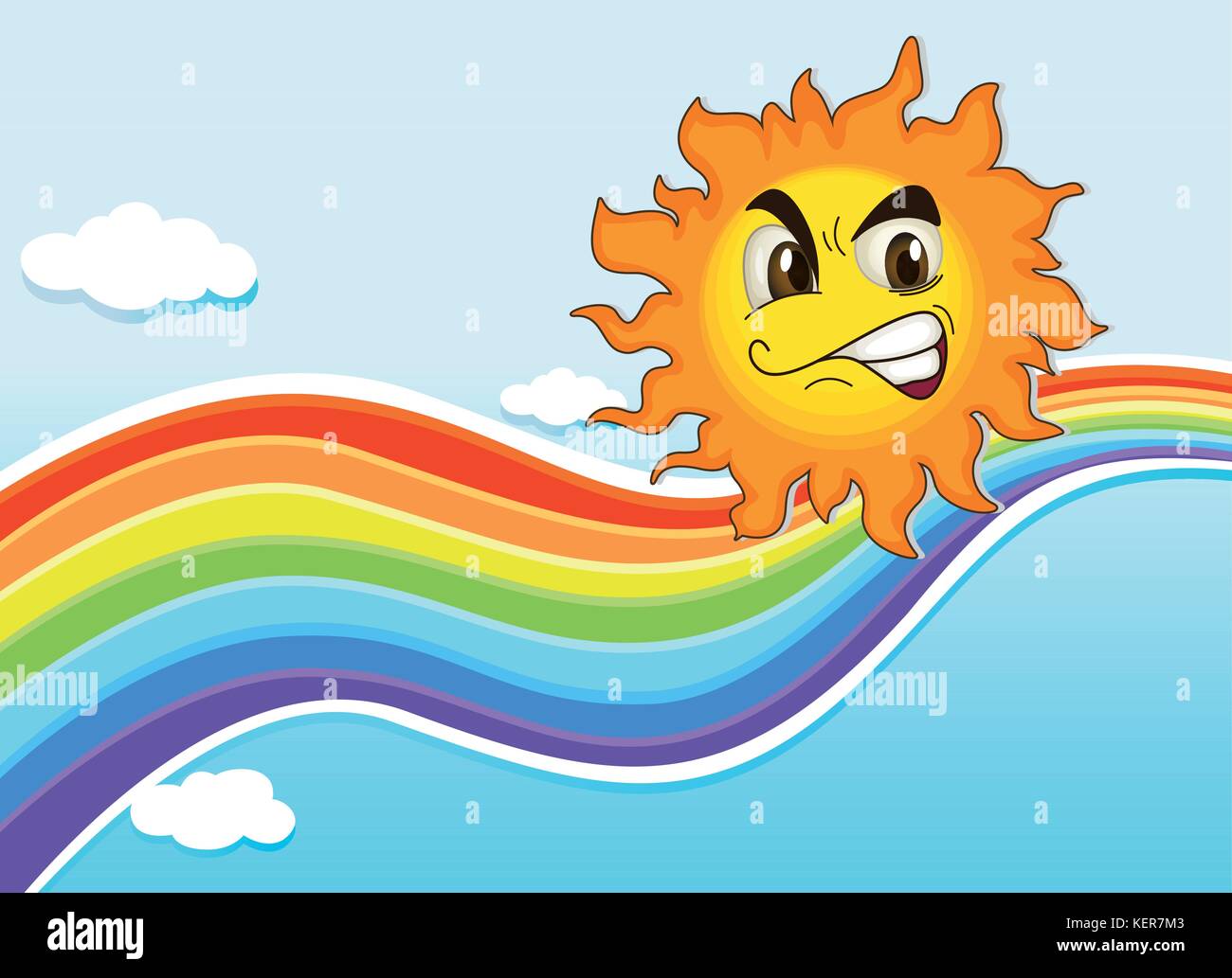 Angry sun vector vectors hi-res stock photography and images - Alamy