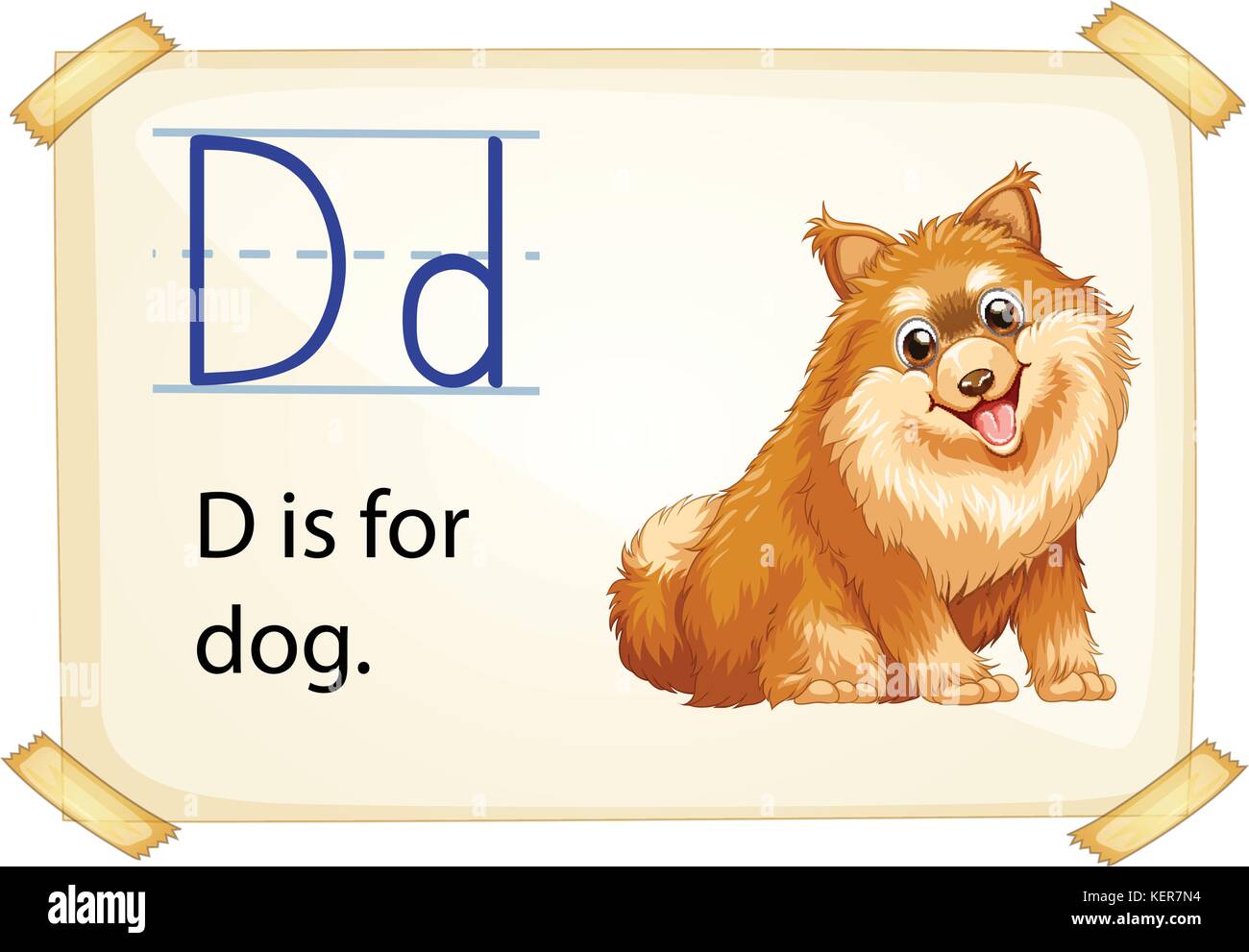 Illustration of alphabet D is for dog Stock Vector Image & Art - Alamy