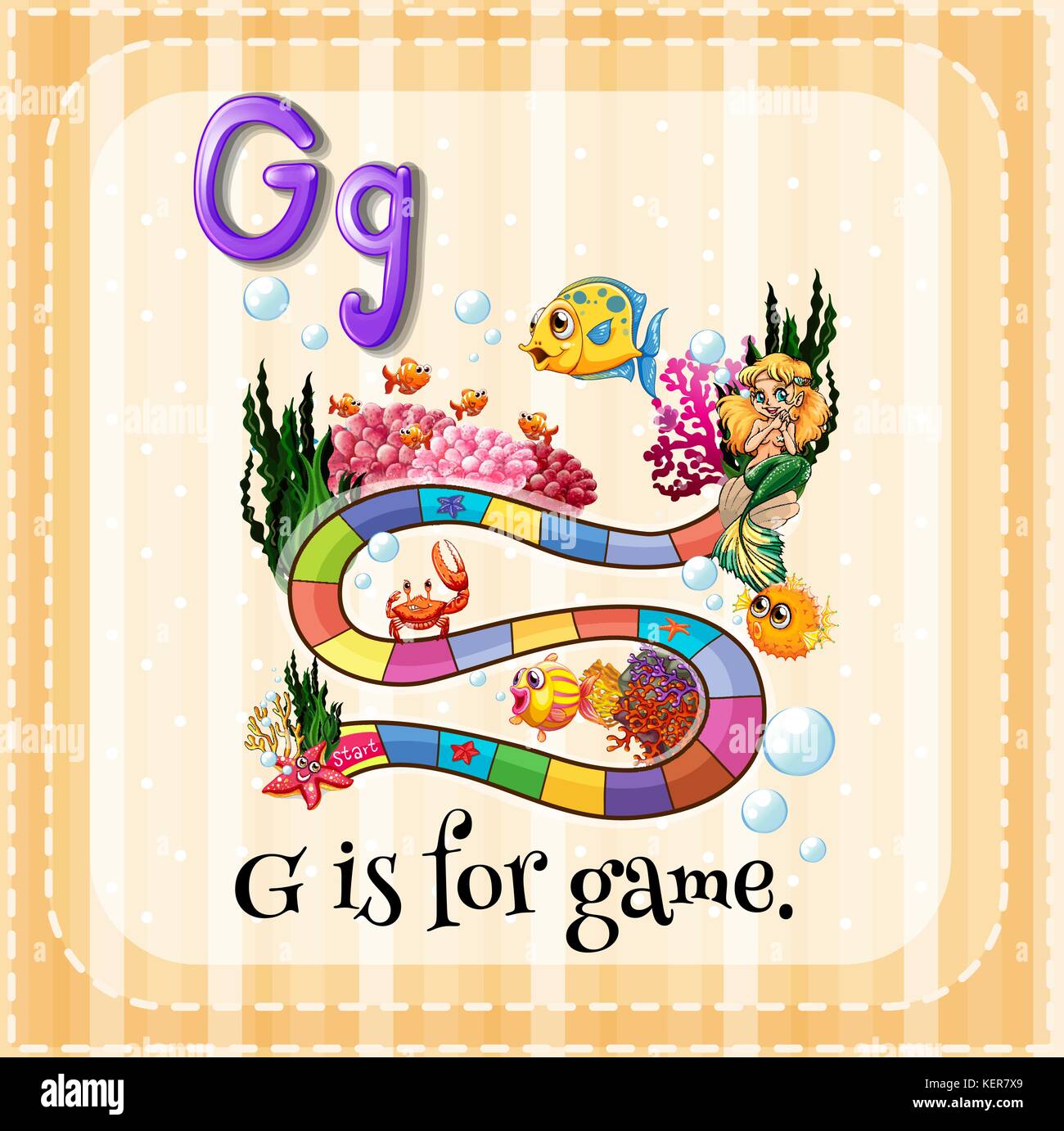 Illustration of a letter G is for game Stock Vector Image & Art - Alamy