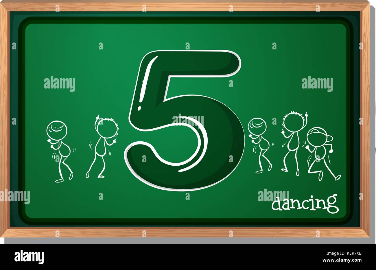 illustration of a flashcard number five Stock Vector Image & Art - Alamy