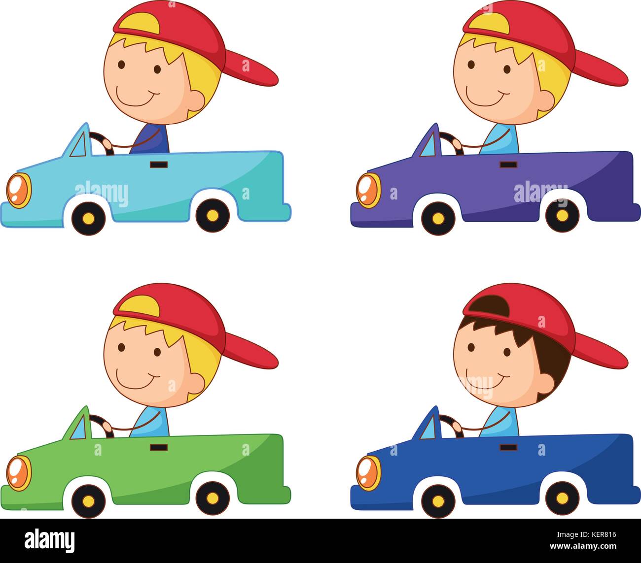 Kart cars Stock Vector Images - Alamy