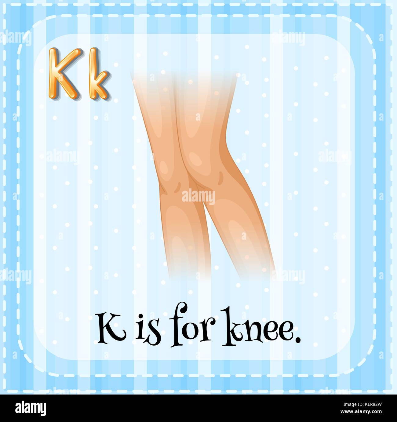 Illustration of an alphabet K is for knee Stock Vector Image & Art - Alamy