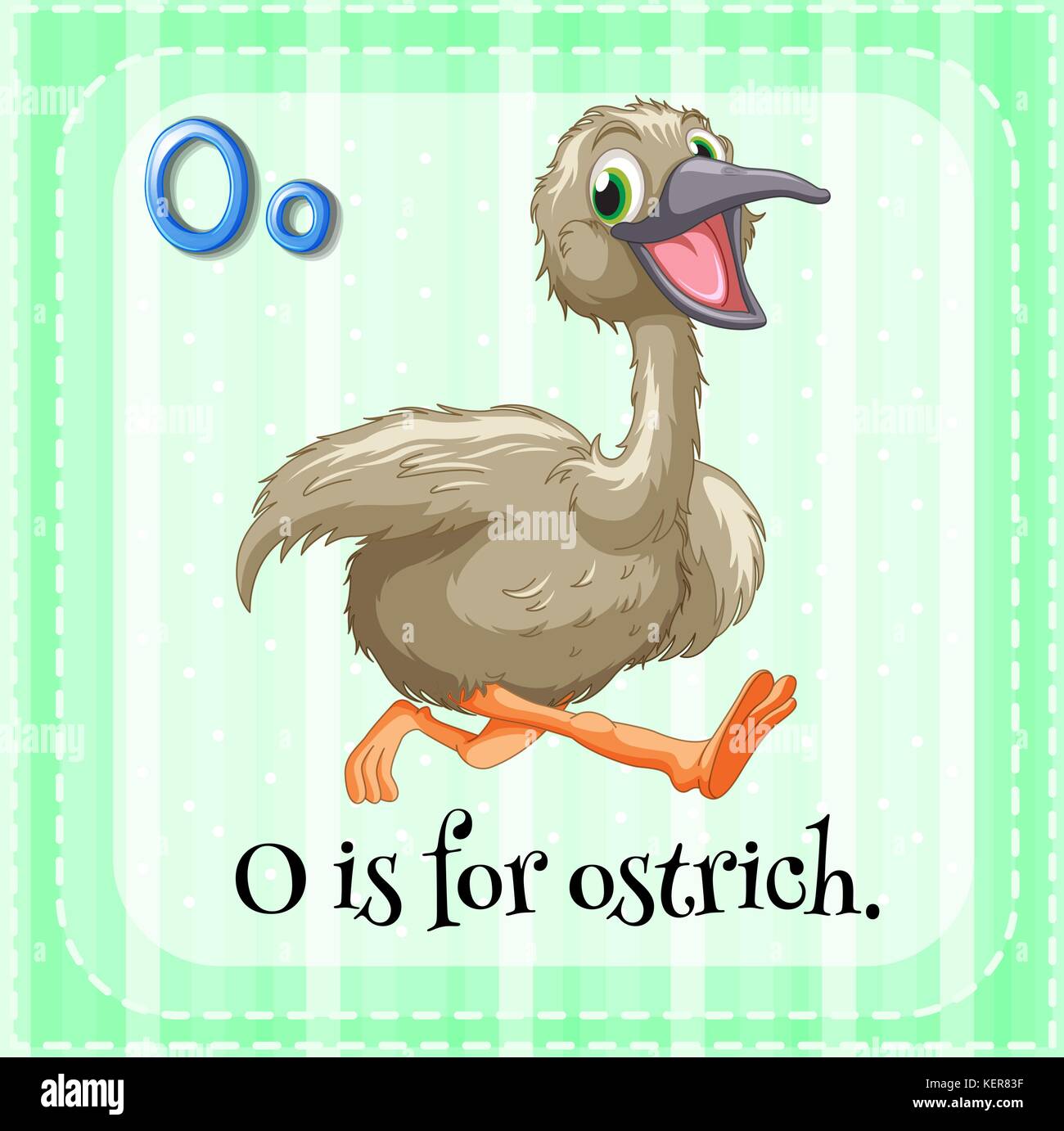 Illustration of a letter O is for ostrich Stock Vector Image & Art - Alamy
