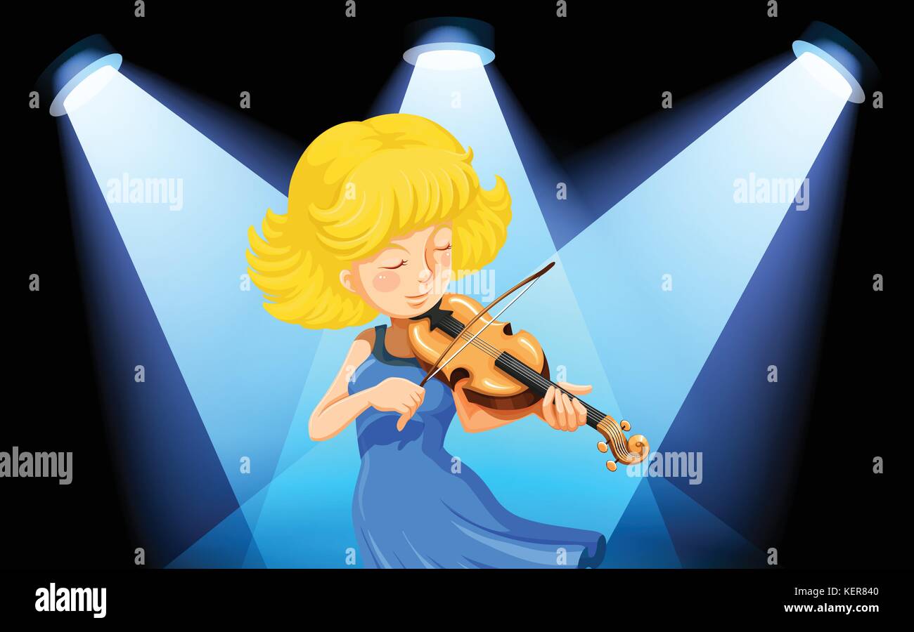 Playing violin Stock Vector Images - Alamy