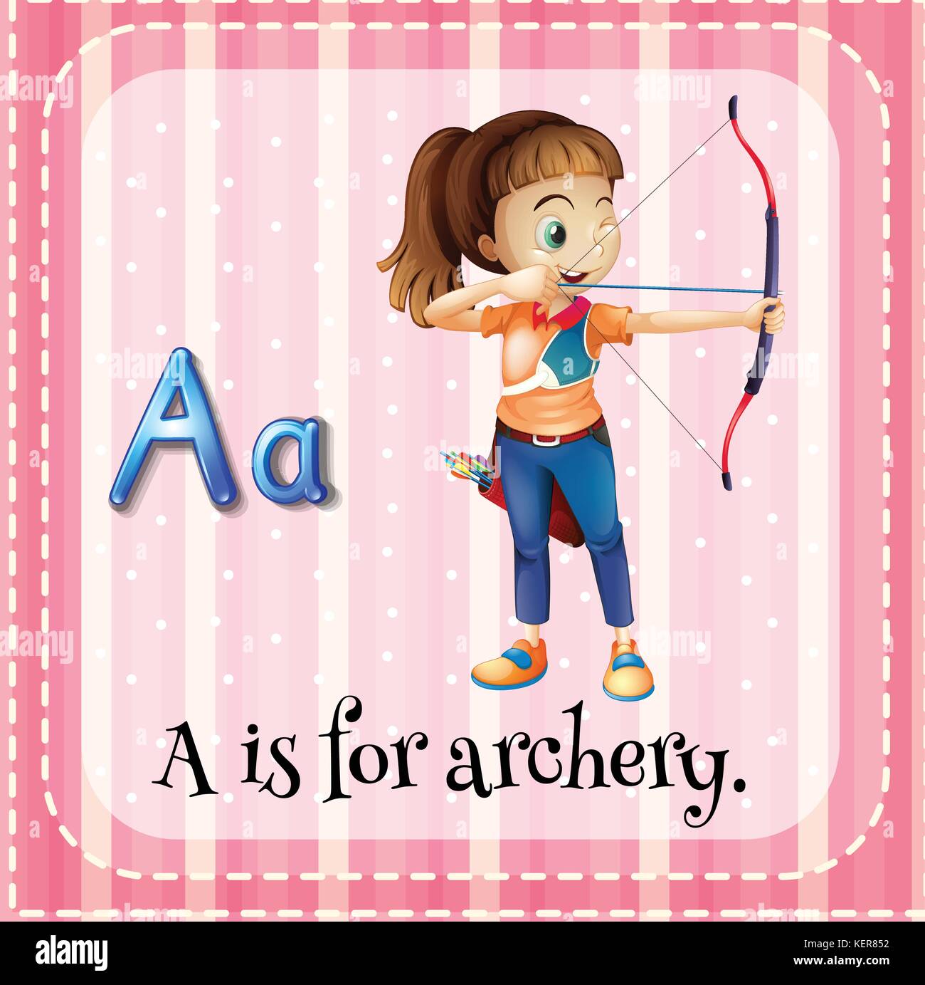 Illustration of an alphabet A is for archery Stock Vector Image & Art ...