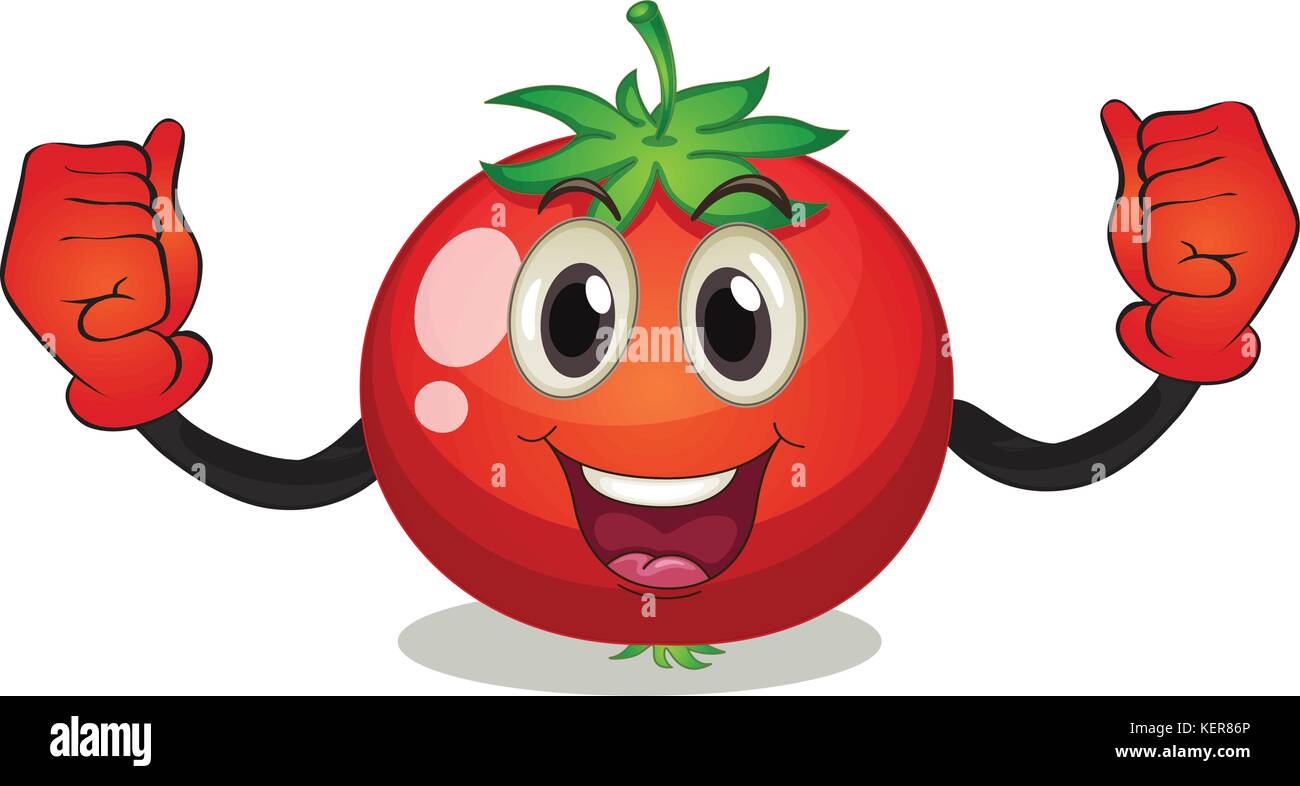 Illustraion of a tomato with face Stock Vector Image & Art - Alamy