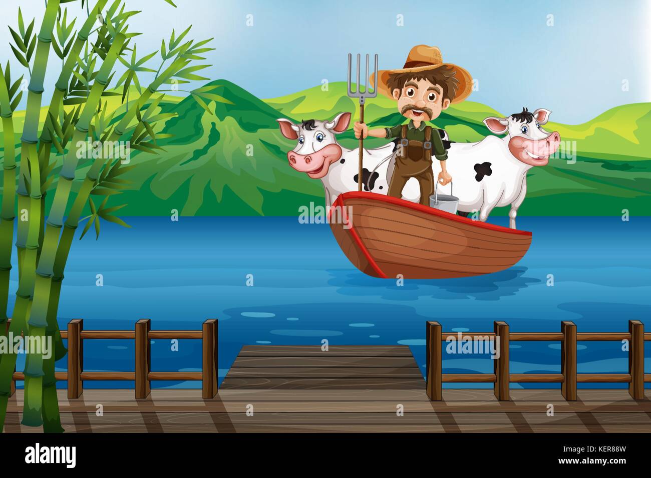 River boat trip in Stock Vector Images - Alamy