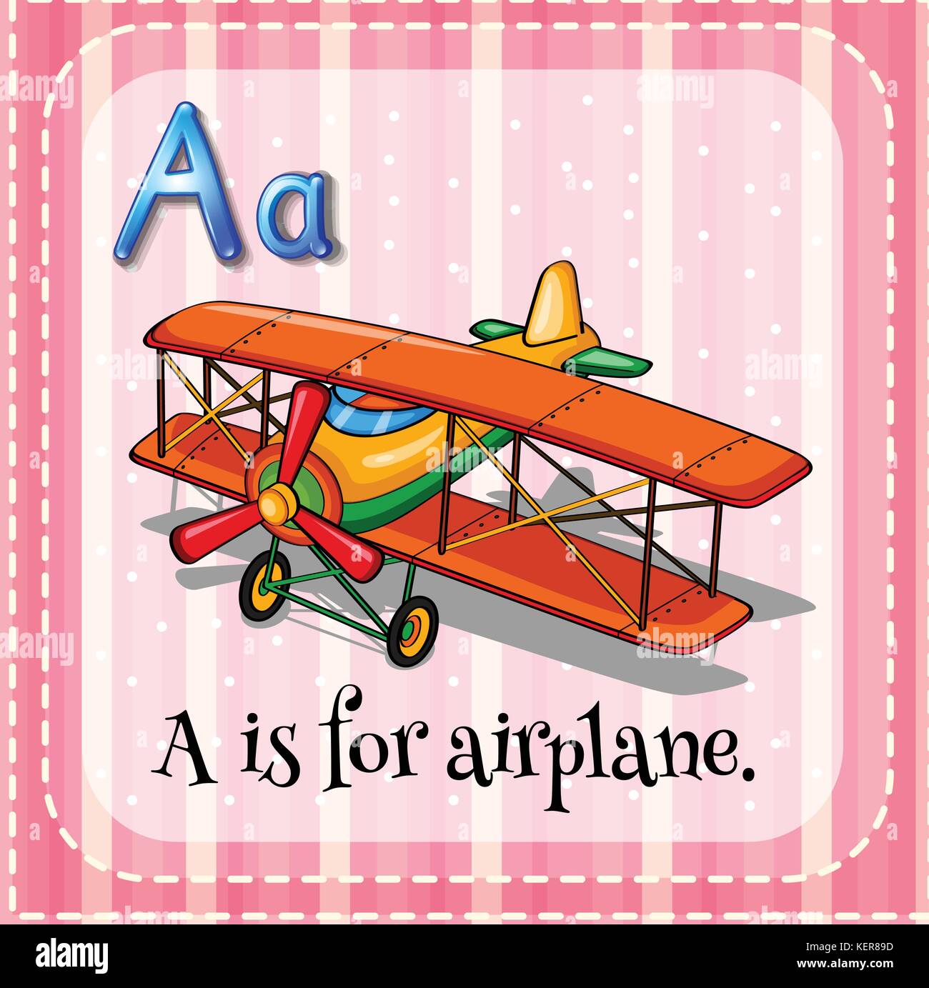 Illustration of an alphabet A is for airplane Stock Vector Image & Art ...