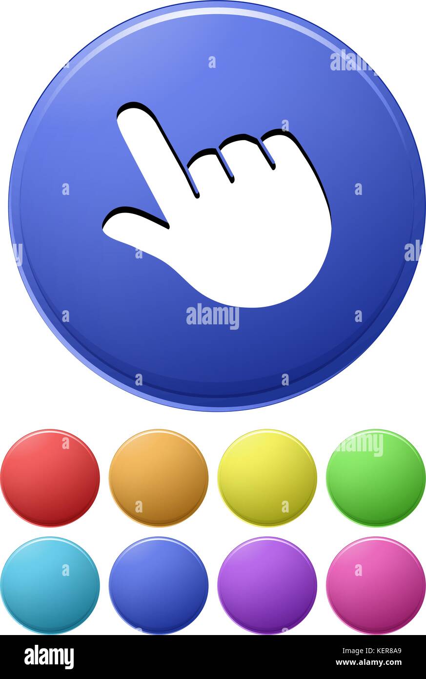 Hand gesture on orange Stock Vector Images - Alamy