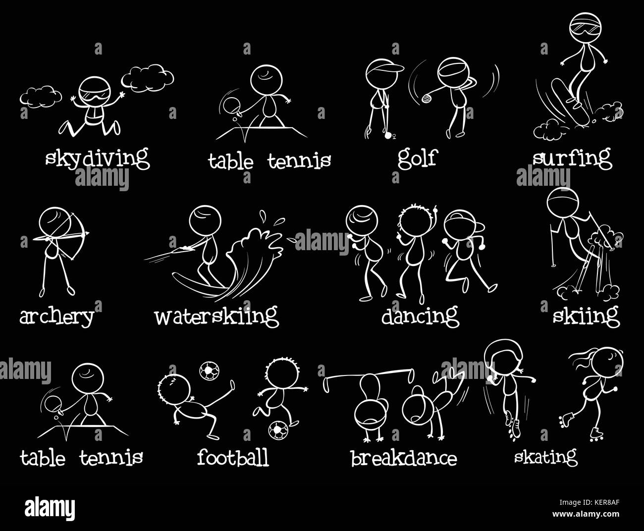 Illustraion of many type of sports Stock Vector Image & Art - Alamy