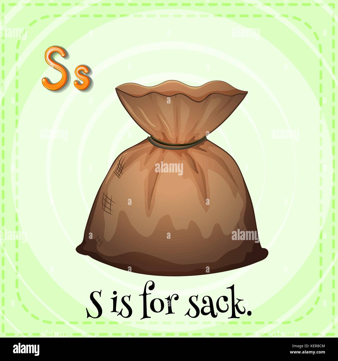 Illustration of a letter S is for sack Stock Vector Image & Art - Alamy