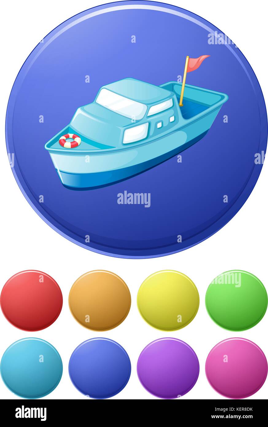 Illustration of different color boat icons Stock Vector Image & Art - Alamy