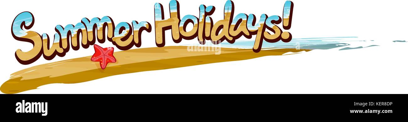 Illustration of a sign of summer holidays Stock Vector Image & Art - Alamy