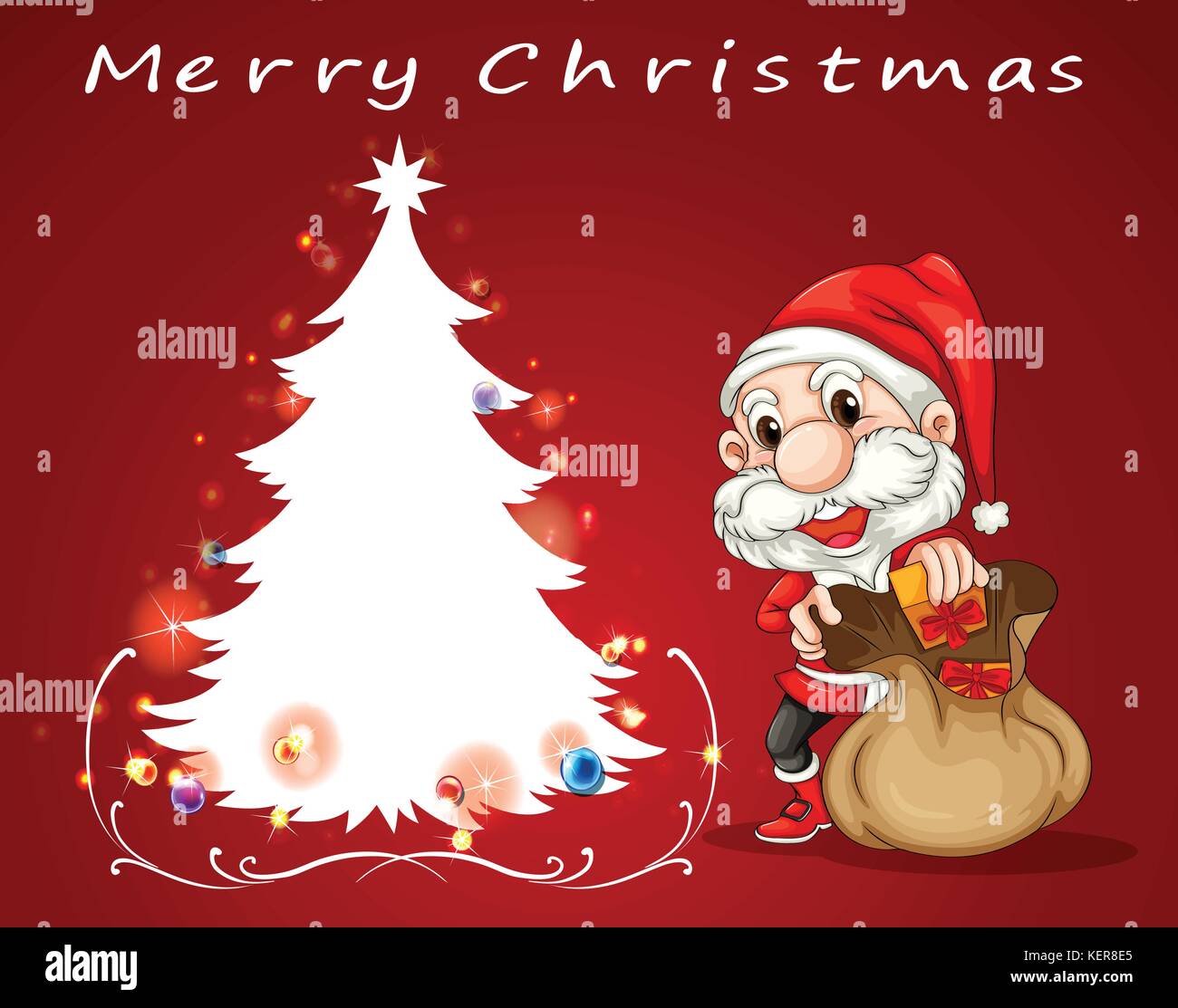 Illustration Of A Christmas Card Stock Vector Image And Art Alamy