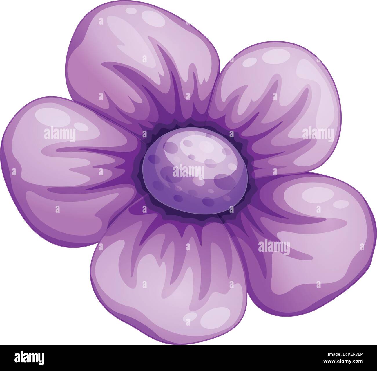 Illustration of a violet flower on a white background Stock Vector ...