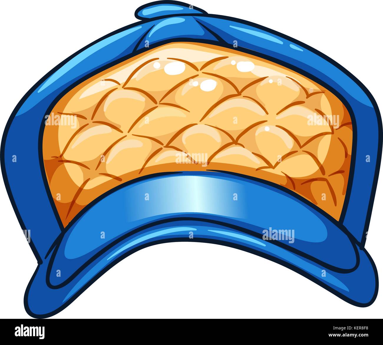 Illustration of a blue cap on a white background Stock Vector Image ...